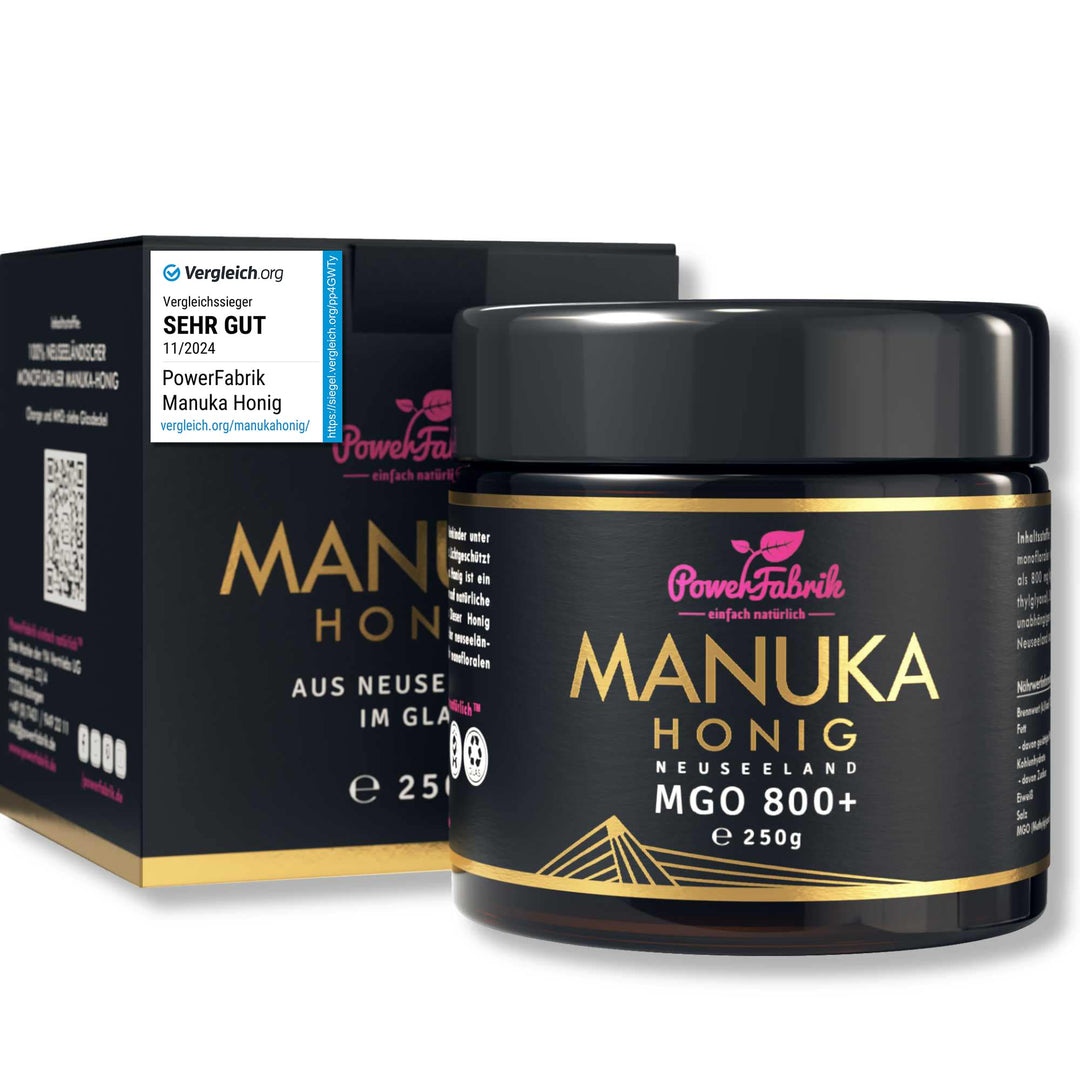 Manuka Honig MGO 800+, 250g, Im GLAS – PowerFabrik
